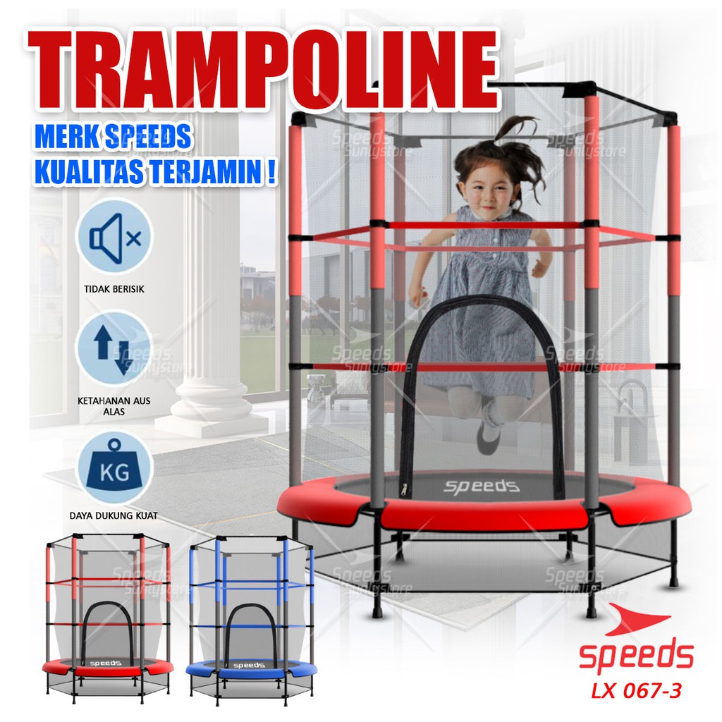 Jual SPEEDS Trampolin anak 55" Trampoline Mainan Anak 067-3 | Shopee Indonesia