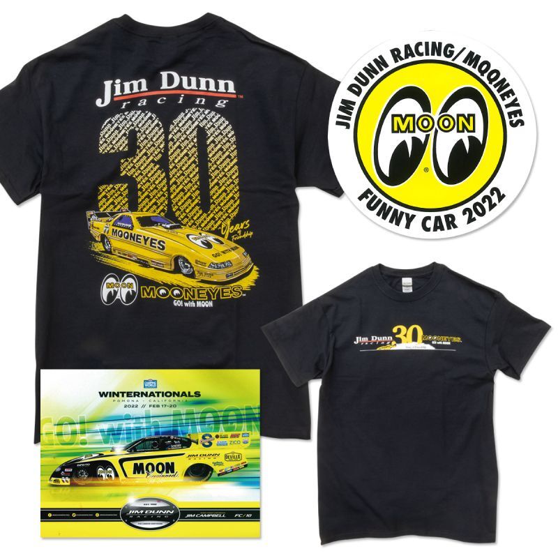 Jual 30th Jim Dunn Racing x MOON Funny Car Tshirt Mooneyes Original ...
