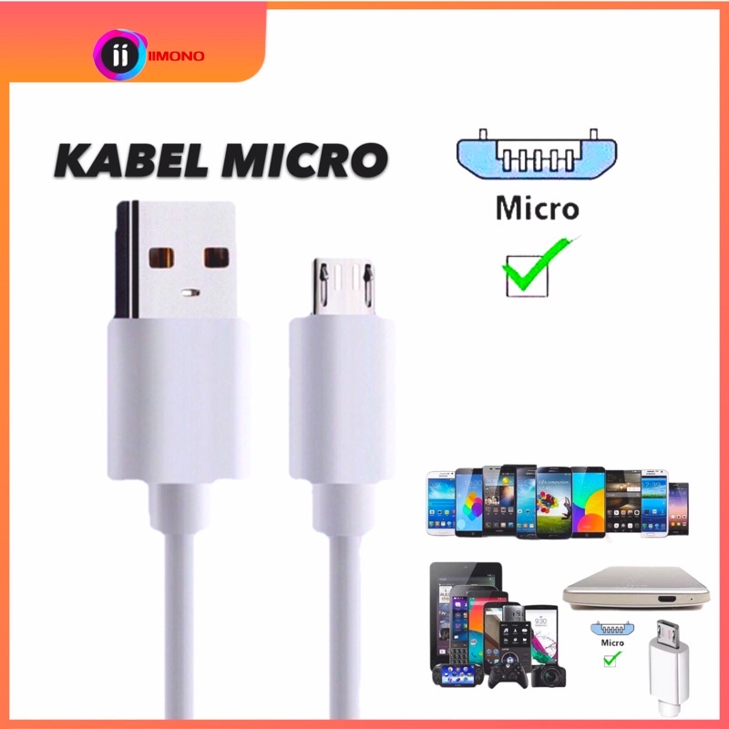 Jual Kabel micro USB 100cm / Micro USB Cable Universal Android Kabel ...