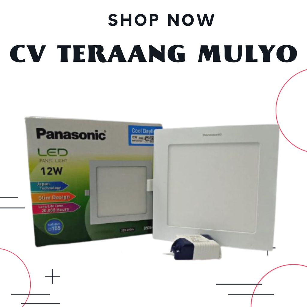 Jual Lampu Downlight Led Kotak 12 W putih / Cool Daylight Panasonic ...