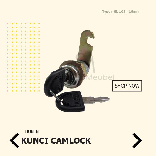 Jual HL 103 - 16 MM KUNCI LEMARI LACI CAMLOCK CAM LOCK HUBEN | Shopee Indonesia