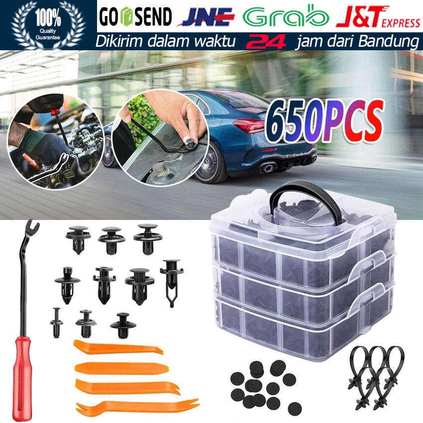 Jual Baut Rivet Mobil Universal 650PCS Bolt - Paku Mur - Nut Bemper ...