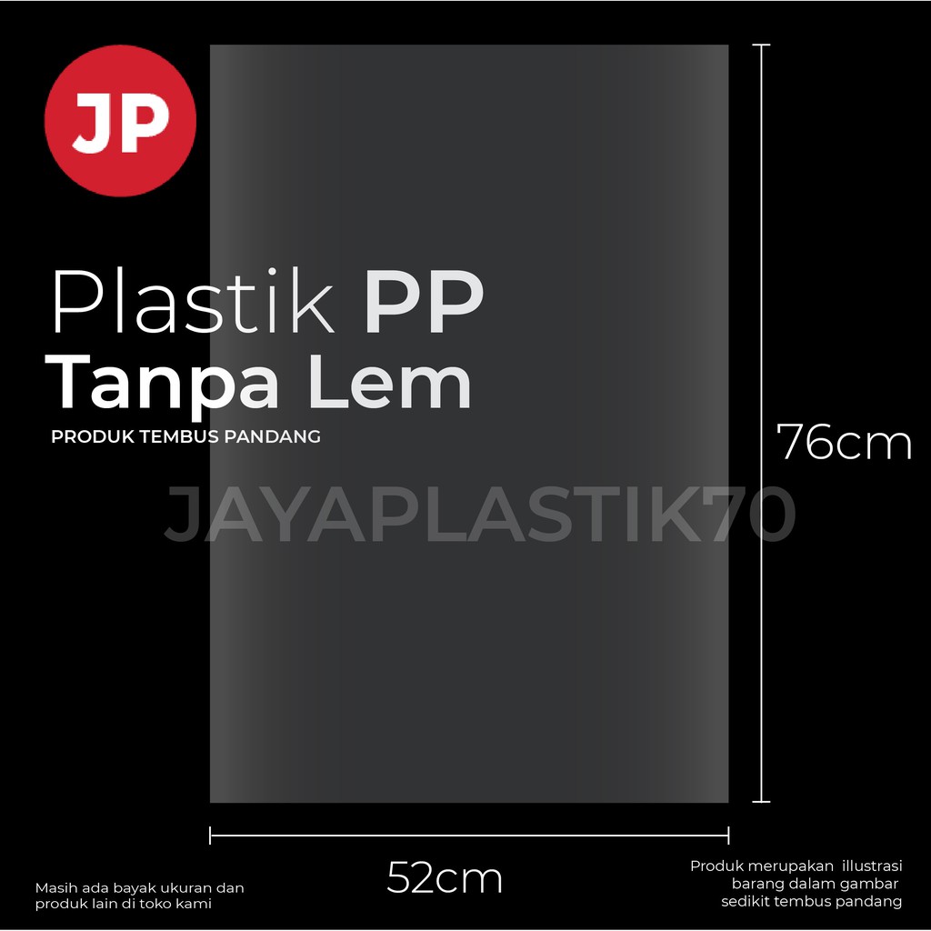 Jual Plastik PP Ukuran 52x76cm Plastik Packing besar Harga per pcs ...