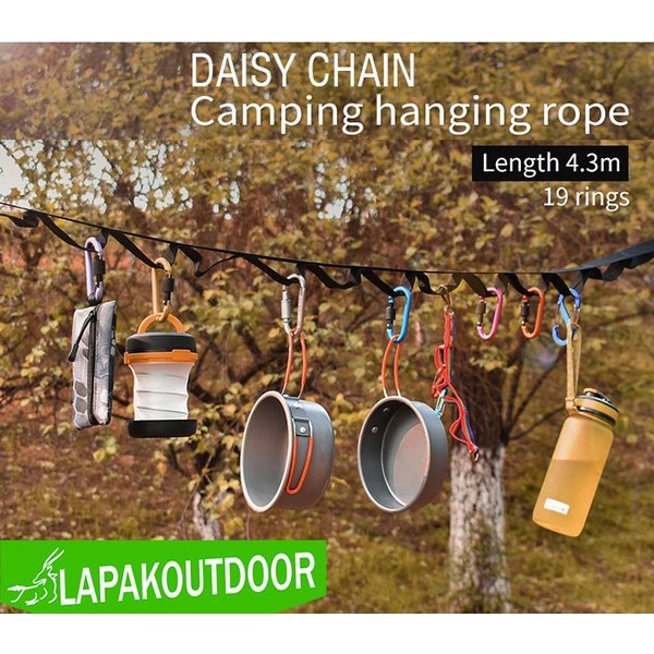 Jual AWNING ROPE HANGING SHINETRIP 19 loops TALI Webbing Daisy Chain ...