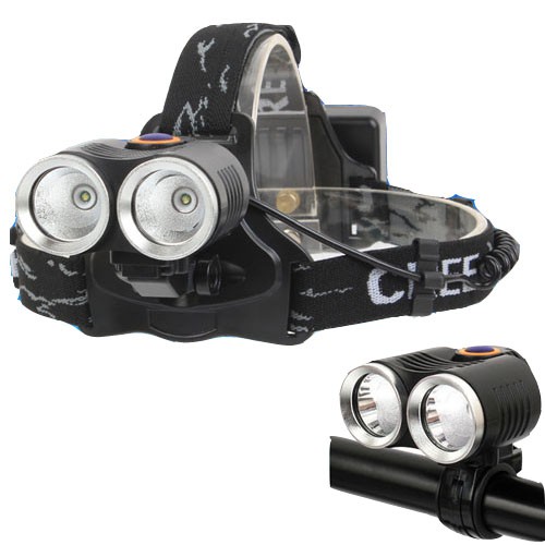 Jual Senter Kepala Headlamp Lampu Sepeda R2 LED CREE XPE T6 Senter ...