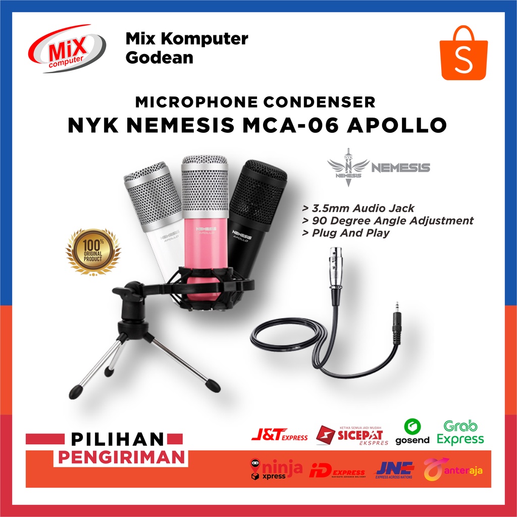 Jual Mic NYK Nemesis MCA-06 Apollo Microphone Condenser Audio | Shopee Indonesia