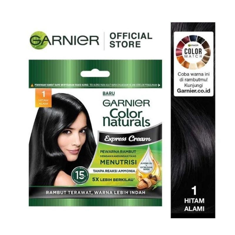 Jual GARNIER Color Naturals Express Hair Color 1 Natural Black 20 g ...