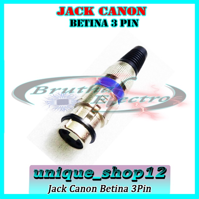 Jual Jack Canon Betina Jak Canon Female Cewek 3 Pin | Shopee Indonesia