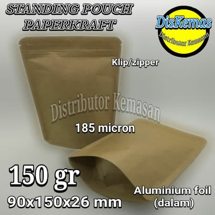 Jual STANDING POUCH PAPERKRAFT 150 GR | Shopee Indonesia