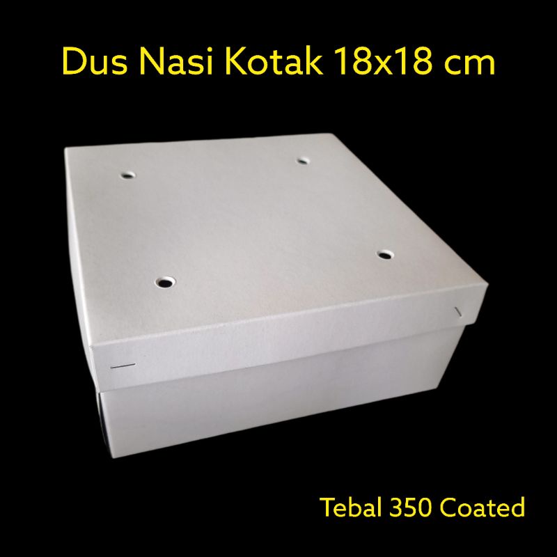 Jual nasi box 18x18 paper box / nasi kotak catering prasmanan / tas ...