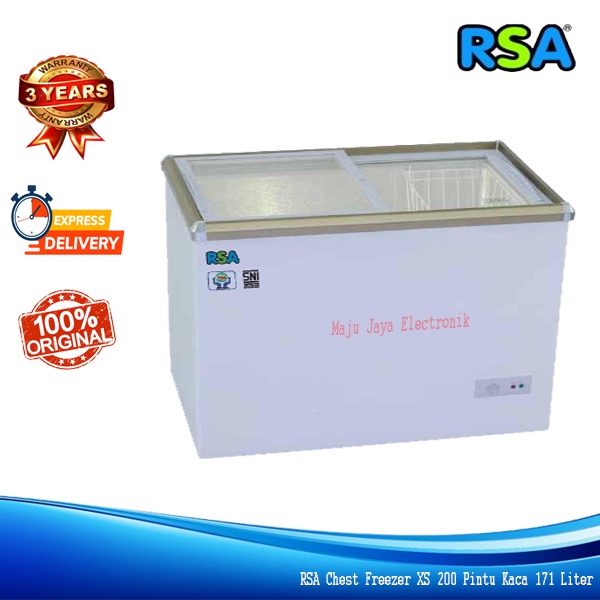 Jual Chest Freezer RSA XS 200 Pintu Geser KACA 171 Liter By GEA ...