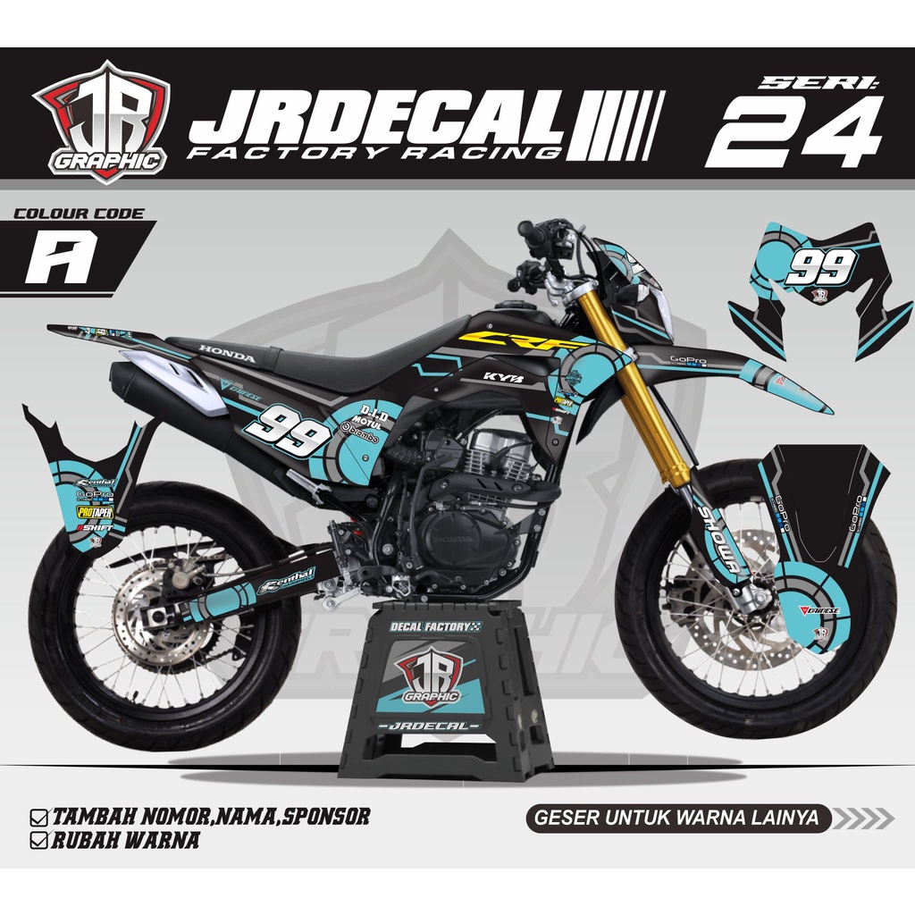 Jual (BISA COD) Decal Honda CRF 150L Full Body Desain THECNO Simpel ...