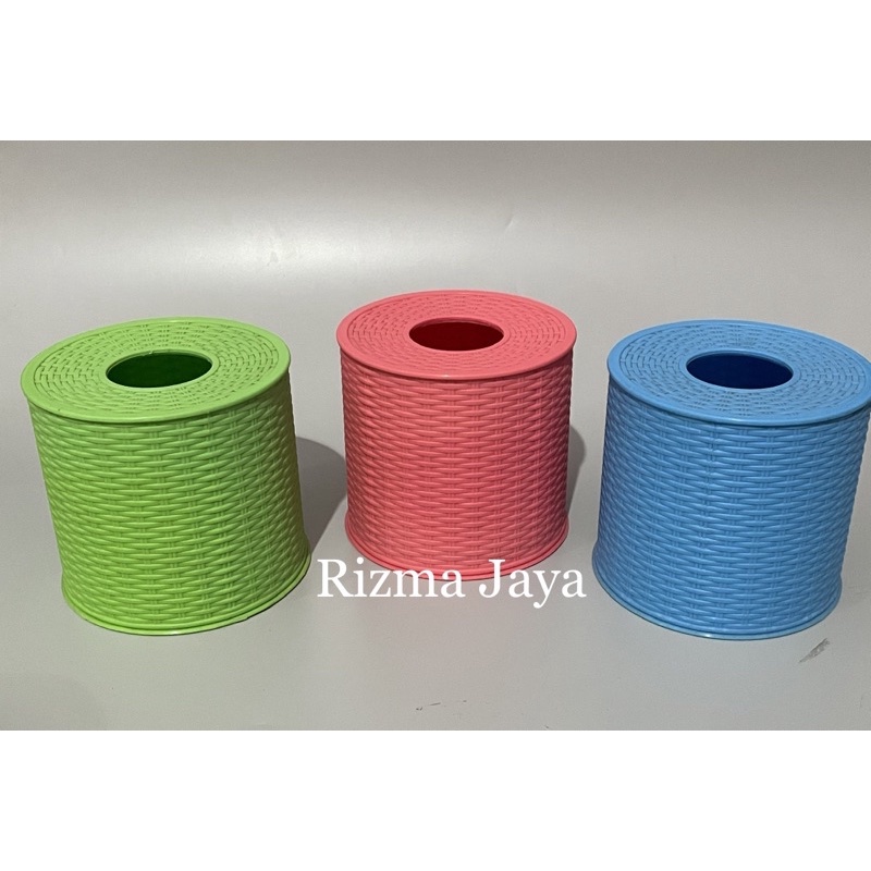 Jual HOMMY Tempat Tisu Tissue Bulat Veronica Motif Anyaman Warna ...