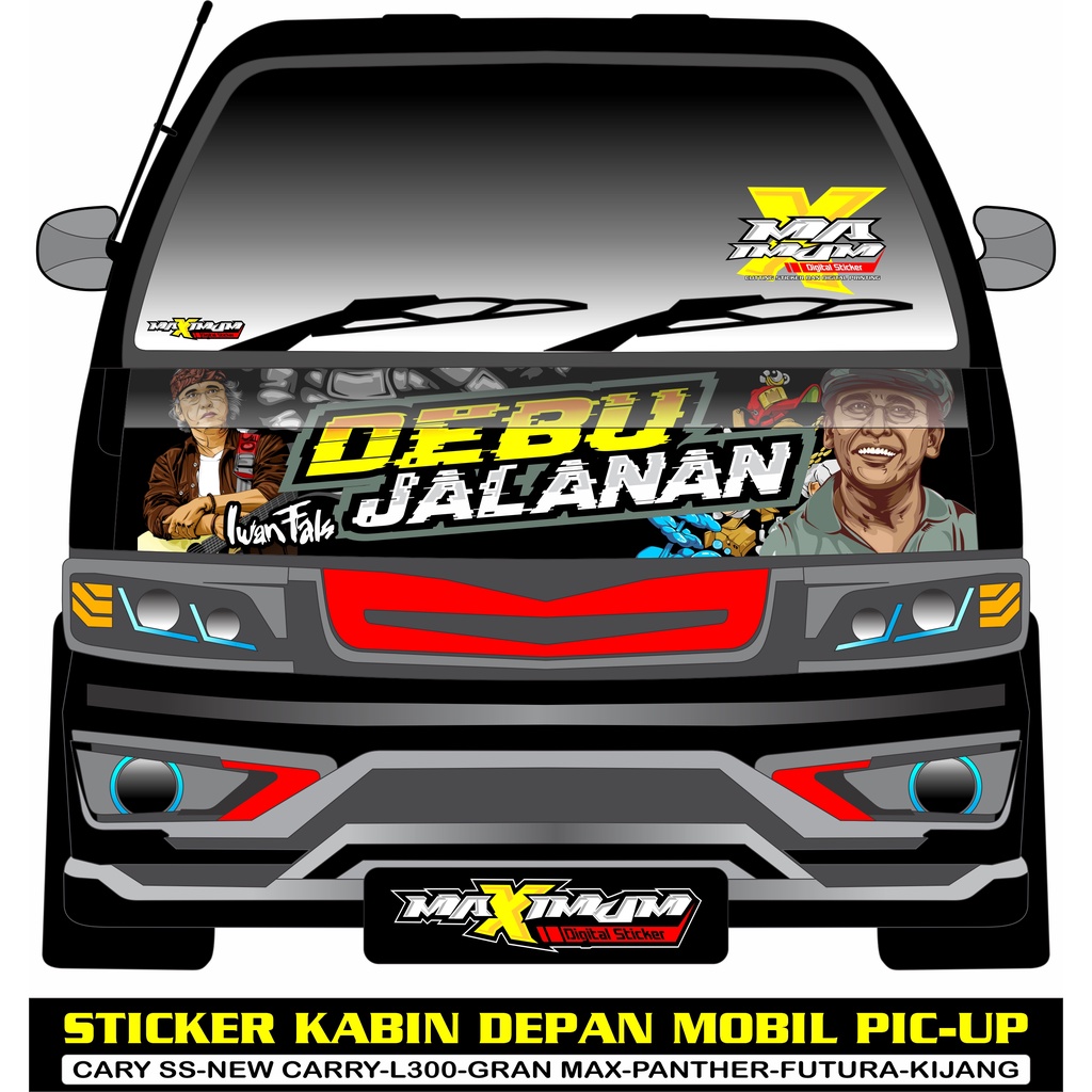 Jual Sticker Kabin Depan Mobil Pickup / Decal sticker Kabin Depan Mobil ...