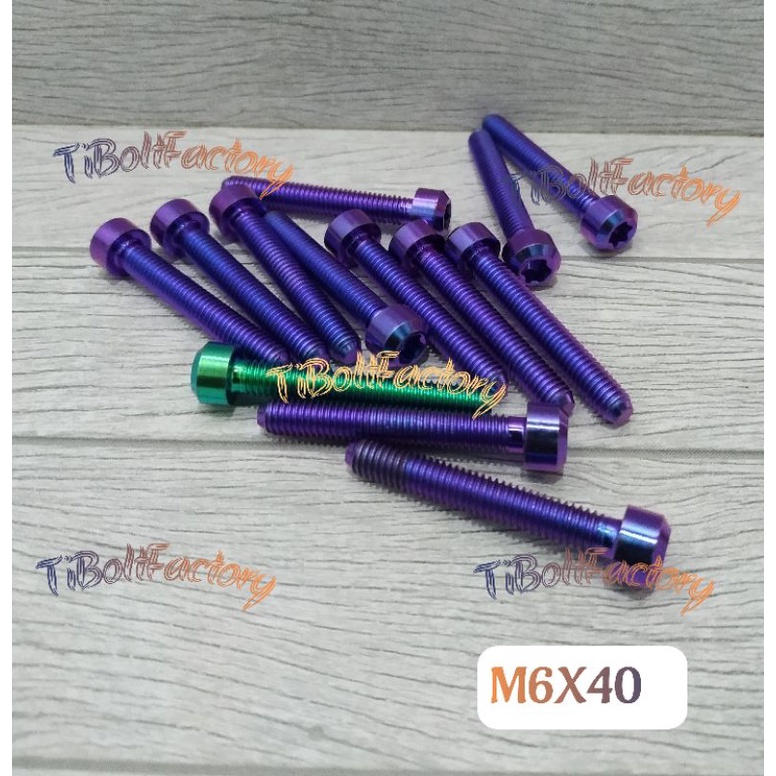 Jual Baut CVT Baut Proti Titanium GR5 Pillar M6X40 | Shopee Indonesia