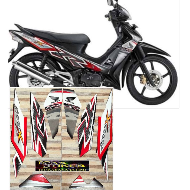 Jual striping original Honda Supra x 125 R cw hitam tahun 2011 | Shopee ...