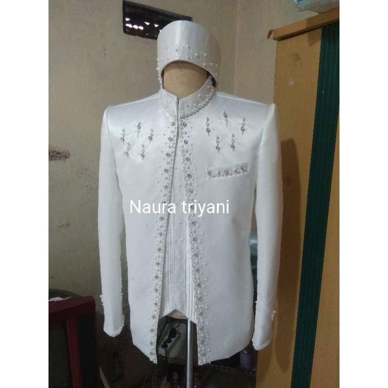 Jual Beskap Pengantin Baju Pengantin Pria Kancing Satu Bridal Manik ...