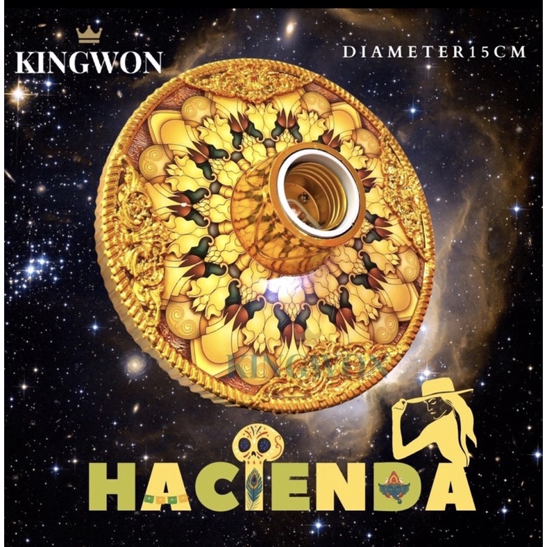 Jual FITTING LAMPU PLAFON HIAS MODERN HACIENDA DPW 02 H 1 KINGWON E27 ...