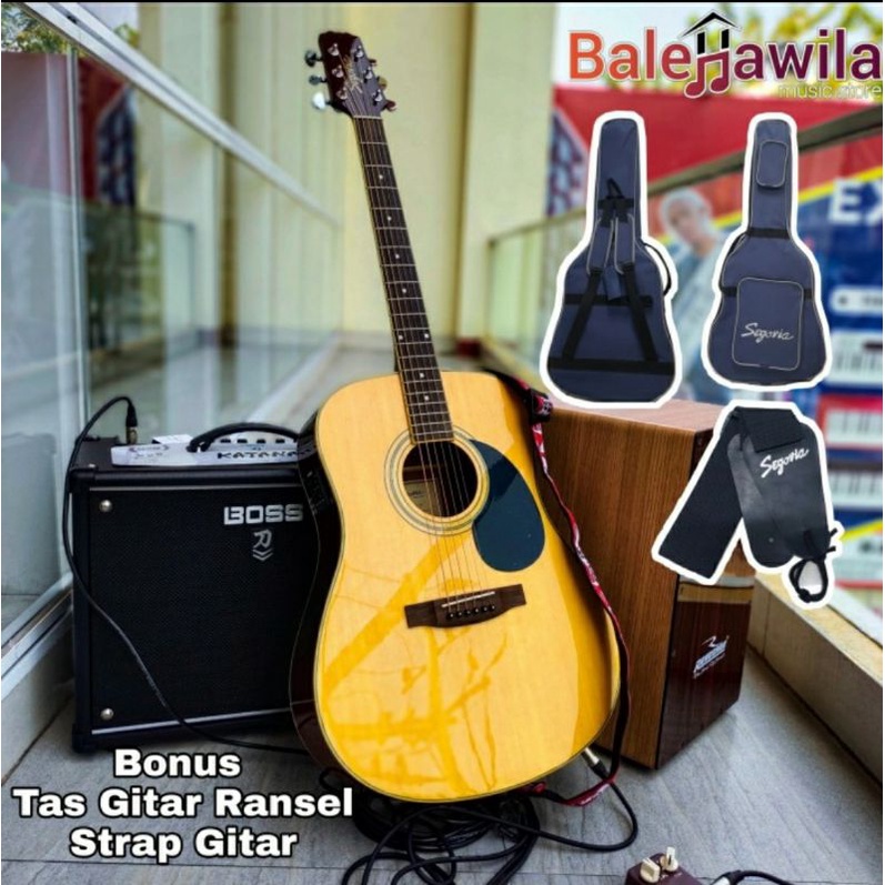 Jual Gitar Acoustic Akustik Elektrik Segovia D W07 GN Fishman Preamp W/ Bag ORIGINAL | Shopee ...