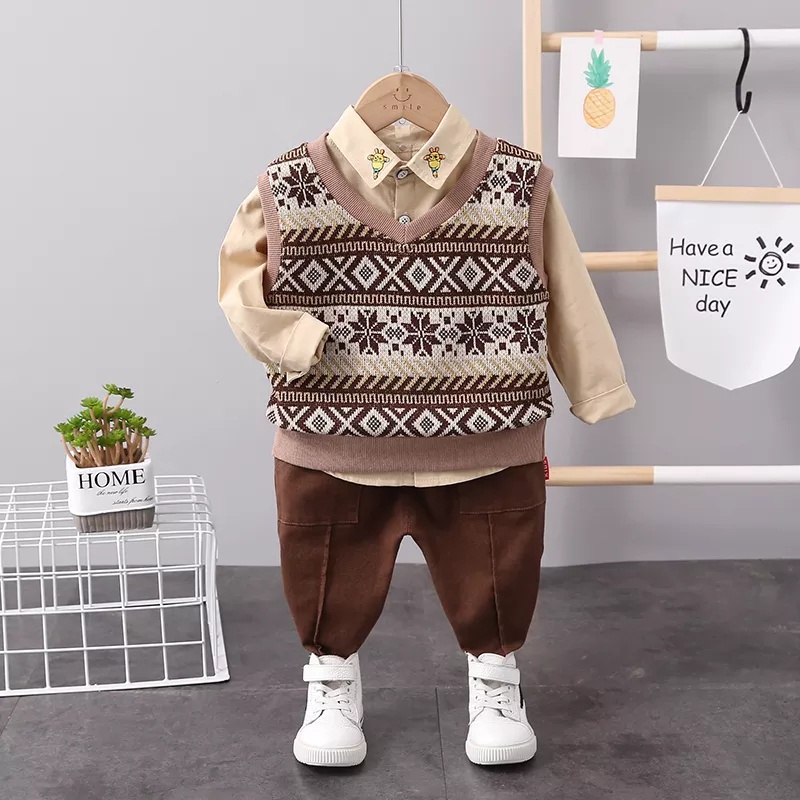 Jual AIS - 3 IN 1 SET | SETELAN KEMEJA ROMPI ANAK LAKI-LAKI DAN ...