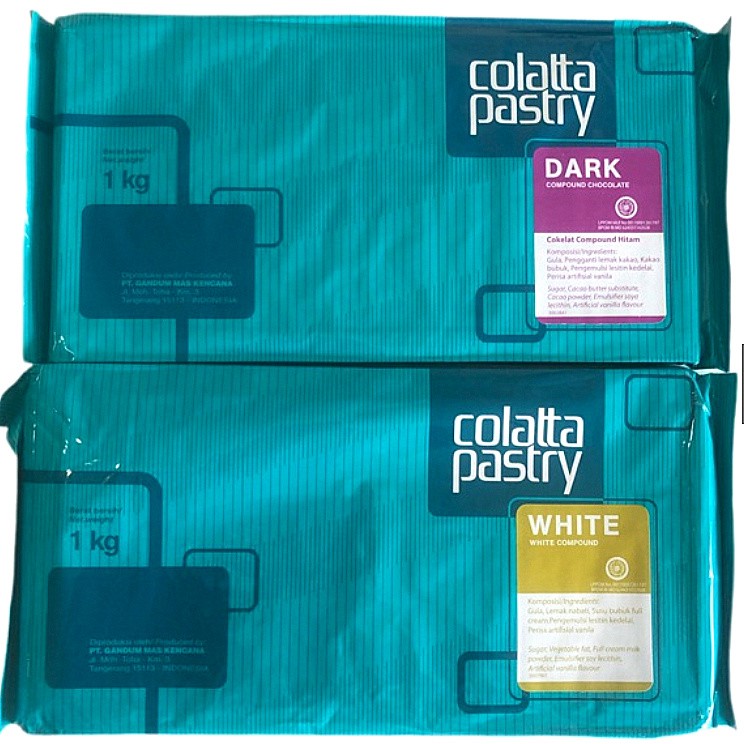 Jual COLATTA PASTRY 1 Kg - DARK & WHITE CHOCOLATE COMPOUND - COKLAT ...