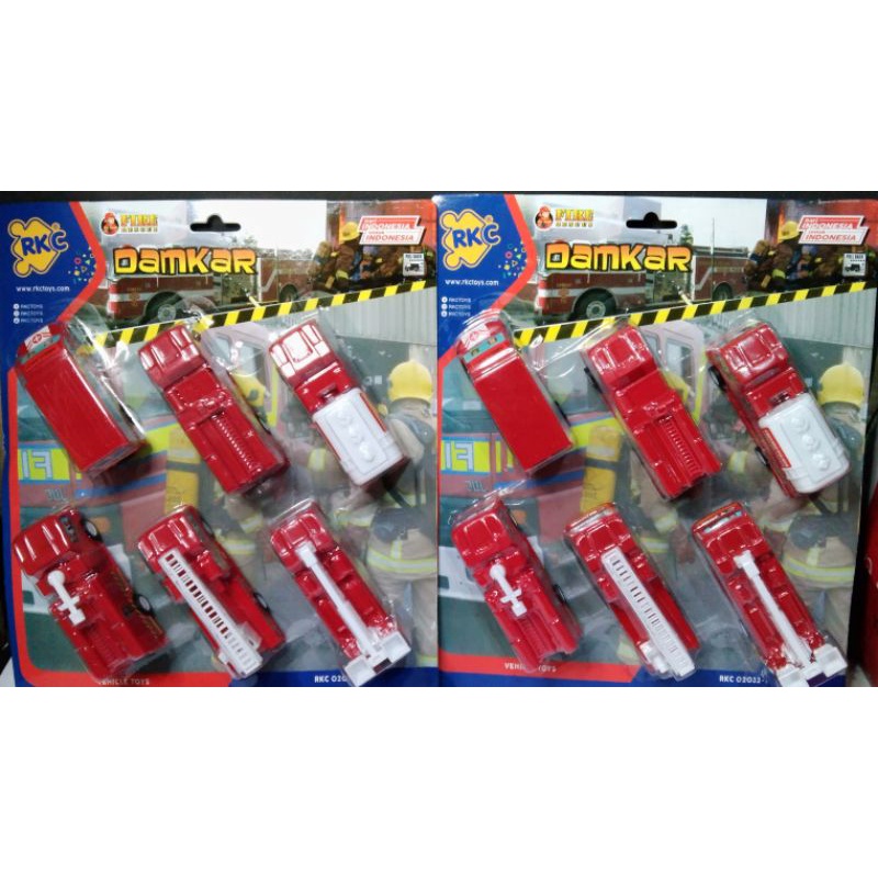 Jual Mainan Mobil Pemadam Damkar Isi 6 Pcs (RKC 02032-1 ) | Shopee ...