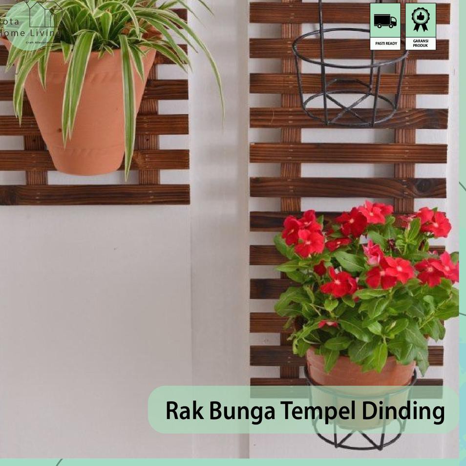 Jual Rak Bunga Tempel Dinding / Rak Bunga Taman / Rak Kayu Hiasan G70 ...