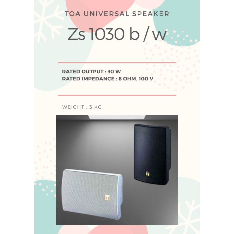 Jual WALL SPEAKER TOA ZS 1030 B/W | Shopee Indonesia