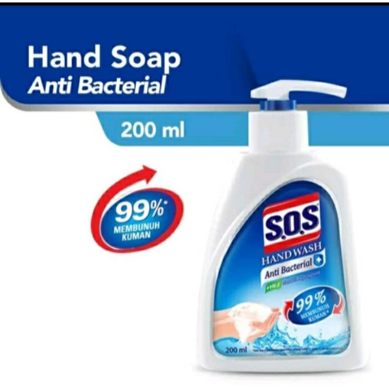 Jual sos hand soap anti bacterial 200 ml | Shopee Indonesia