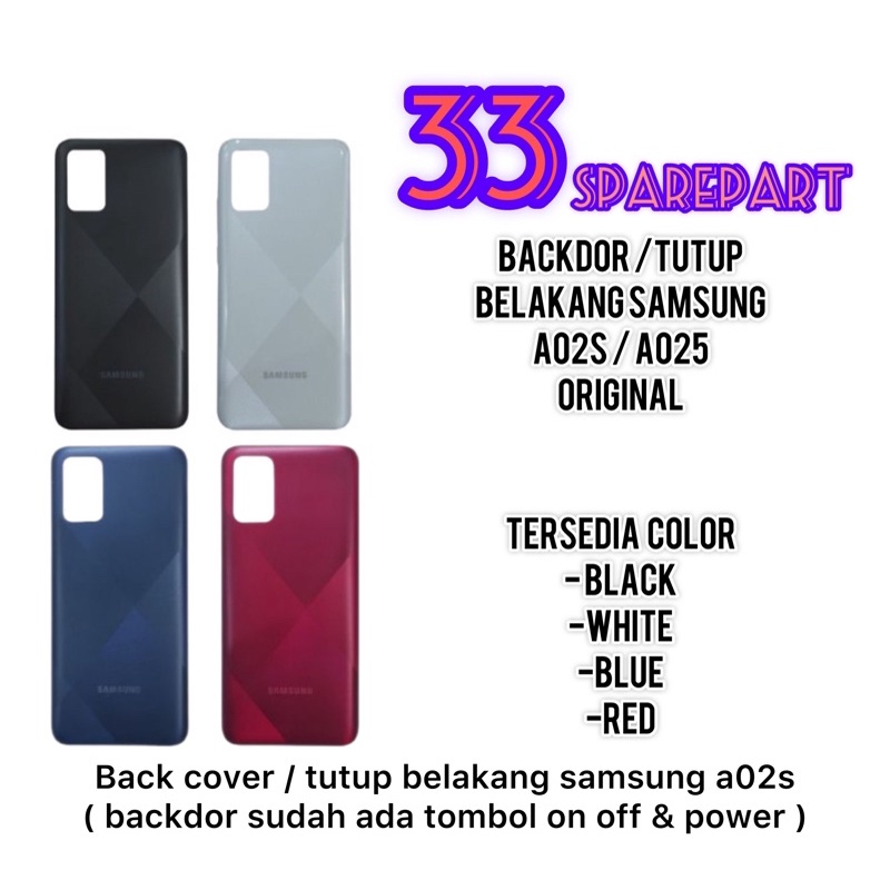 Jual BACKDOR / TUTUP BELAKANG SAMSUNG A02S / A025 / A025F ORIGINAL | Shopee Indonesia