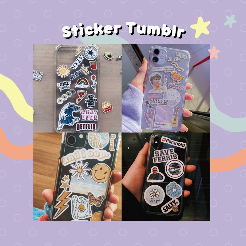 Jual sticker tumblr aesthetic/ stiker hp/laptop / stiker jurnal | Shopee Indonesia