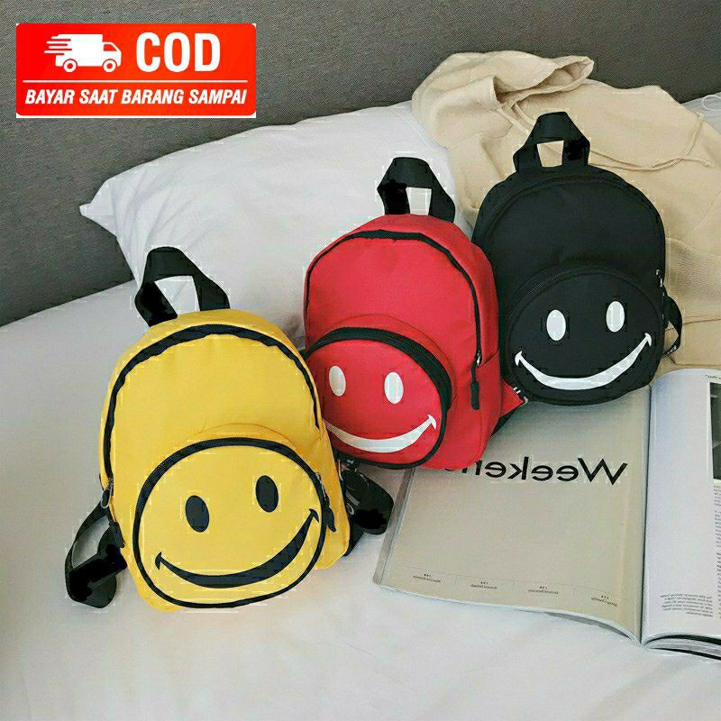 Jual TAS RANSEL ANAK SMILE MINI/ TAS ANAK LUCU | Shopee Indonesia