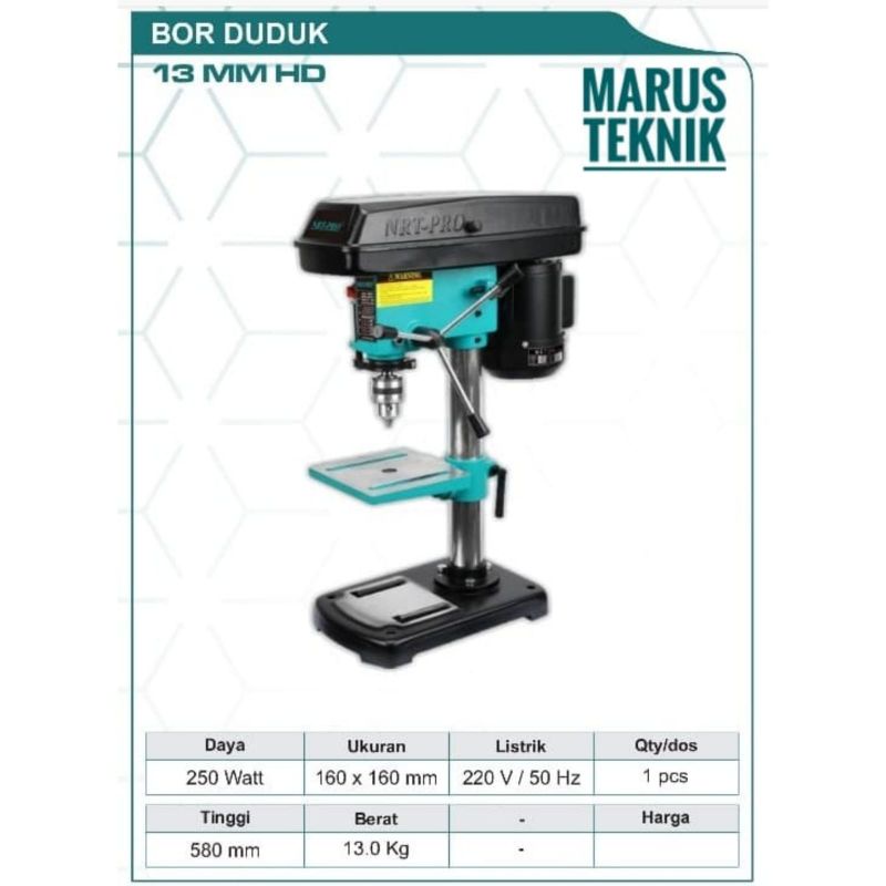 Jual Mesin Bor duduk meja /Bench drill 13mm NRT Pro | Shopee Indonesia
