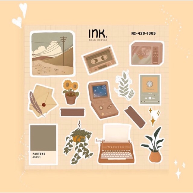 Jual Stiker Vintage - Aesthetic Elements Sticker (NS-420-1005) | Shopee ...