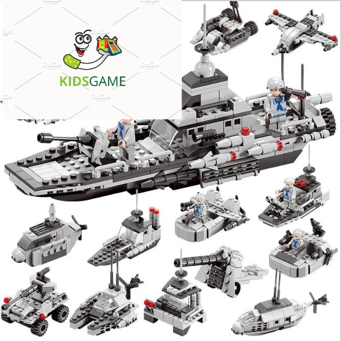 Jual [Funny] Mainan Balok Susun Kapal Perang / Lego Battleship 6 in 1 ...