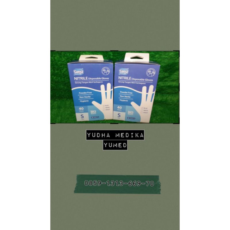 Jual sarung tangan medis /handscoon sensi nitril S | Shopee Indonesia