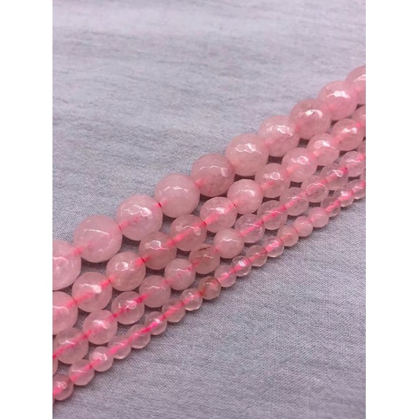Jual Manik Batu Alam Rose Quartz Cutting | Shopee Indonesia