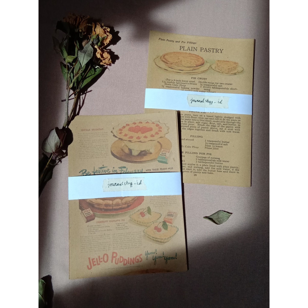 Jual RECIPES PAPER VINTAGE | KERTAS JOURNAL | KERTAS VINTAGE AESTHETIC ...