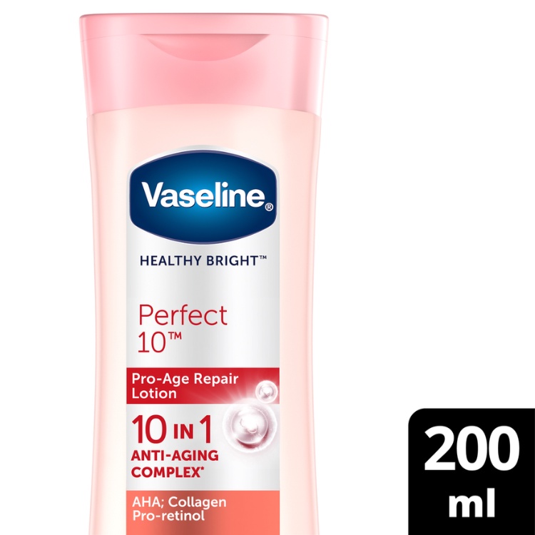 Jual Vaseline Lotion Healthy Bright Perfect 10 200ml | Shopee Indonesia