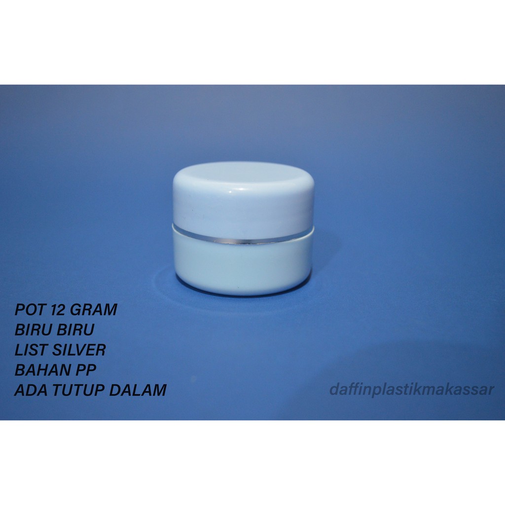 Jual Pot Cream 12 Gram Biru Biru ( Packing 25 pcs @Rp 1800) | Shopee ...