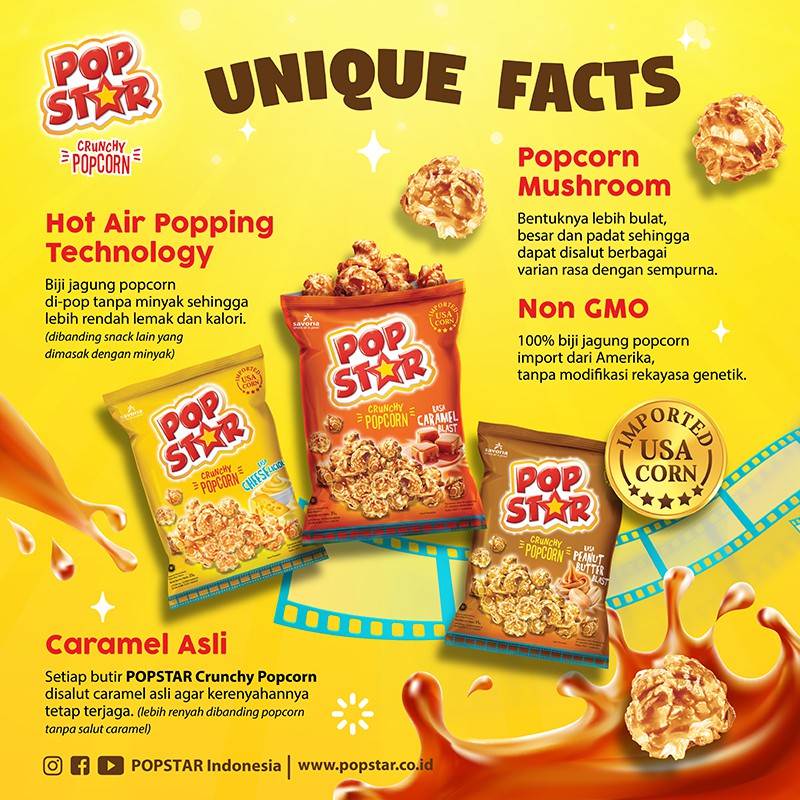 Jual Popstar Crunchy Popcorn Keju 35gr | Shopee Indonesia