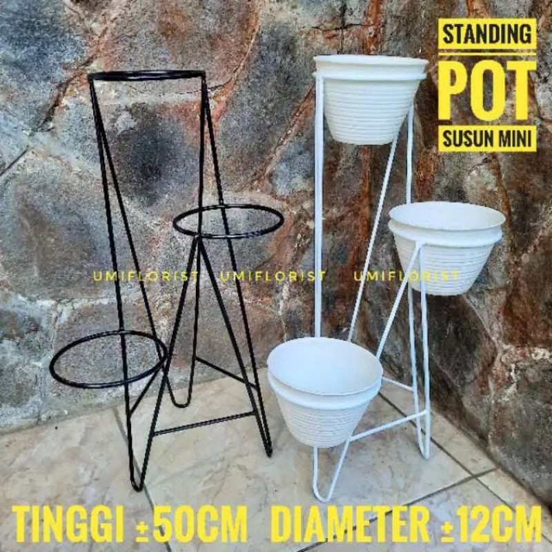 Jual Standing Pot Besi 3 In 1 Diameter 12cm | Shopee Indonesia
