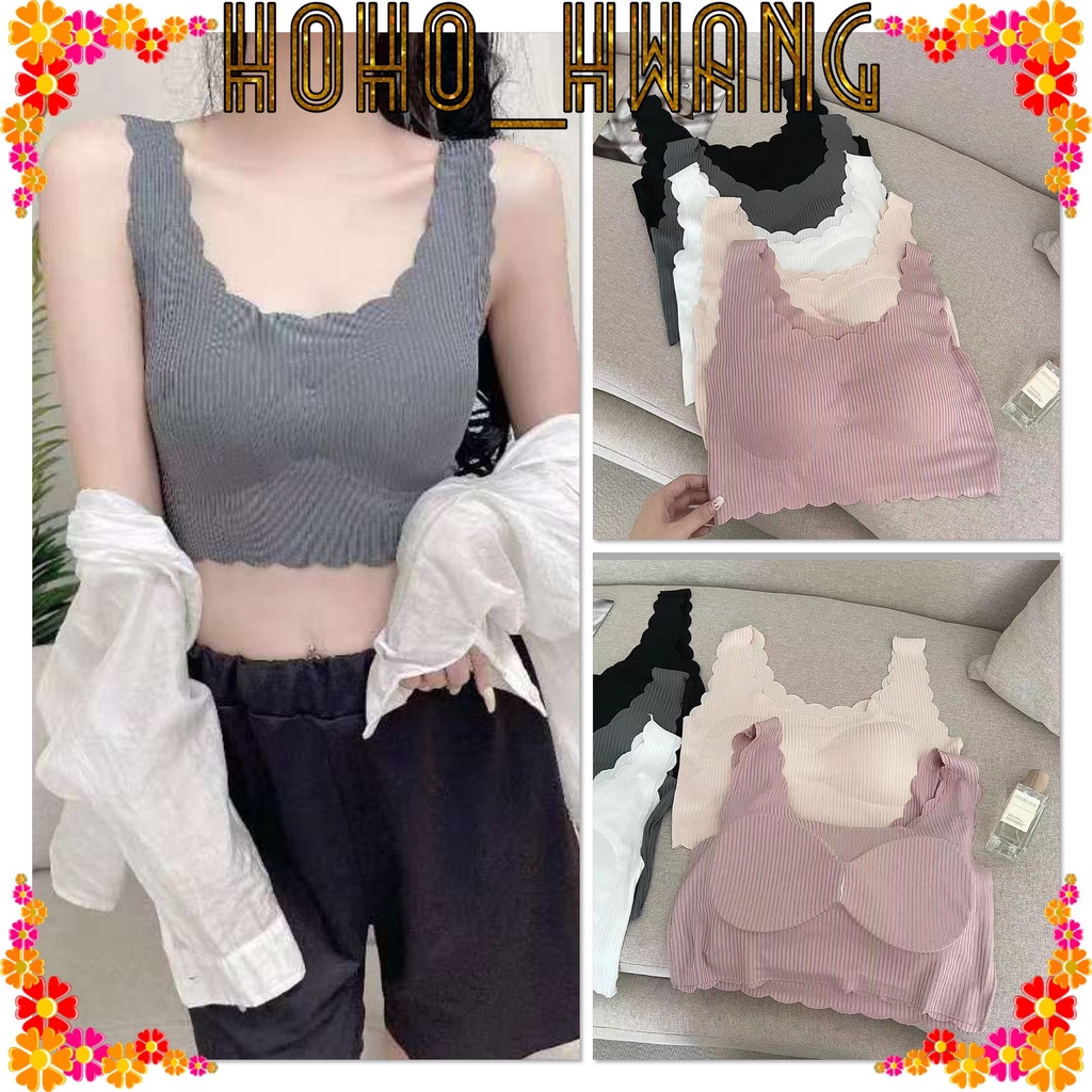 Jual HOHO_HWANG (B-325) Sport Bra WAnita Bra round Neck BRA Lace dengan ...