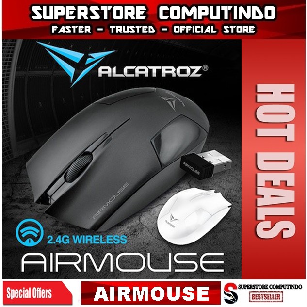Jual Alcatroz Airmouse-Wireless Mouse-Black-Best Seller | Shopee Indonesia