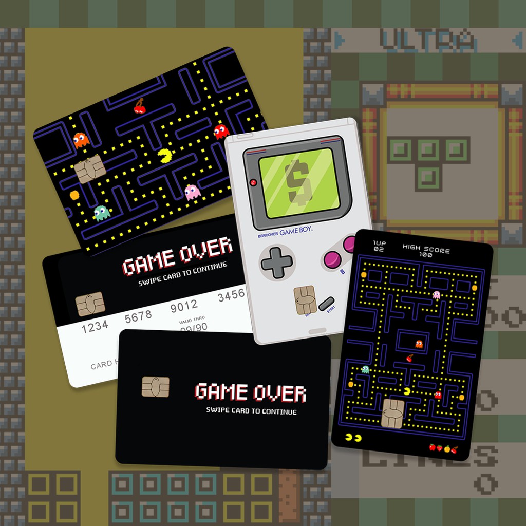 Jual Game Over & Pac-Man Series | BRRCOVER CARD SKIN (Sticker Kartu ATM ...