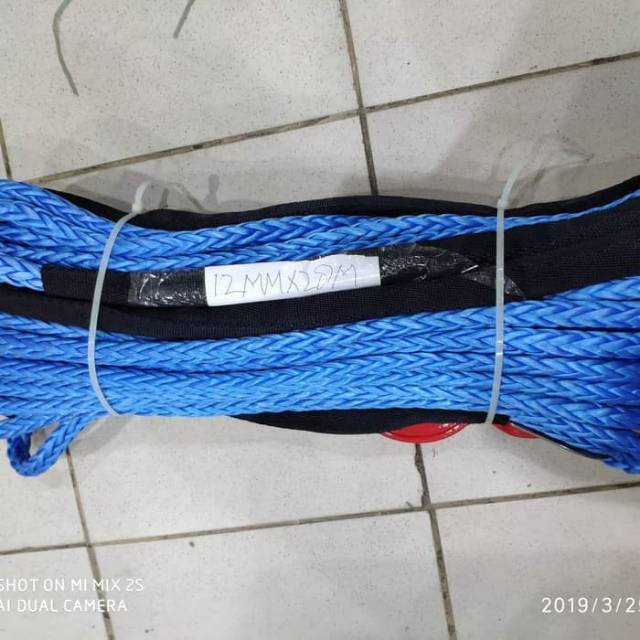 Jual Tali winch tali seling synthetic plasma rope 12mm x 28mm | Shopee ...