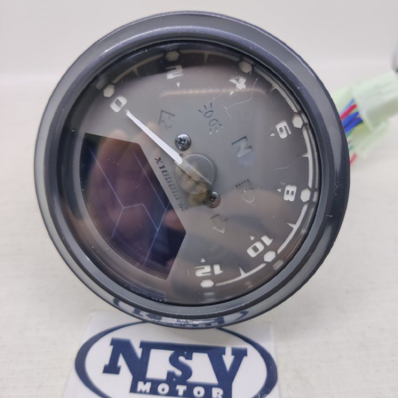 Jual SPEEDOMETER DIGITAL KILOMETER RPM AMPER BENSIN MODEL BABON PLUS ...