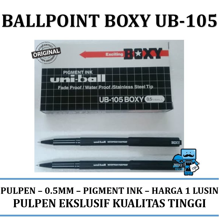 Jual Ballpoint Boxy UB-105 (12pcs/lusin) - Original | Shopee Indonesia