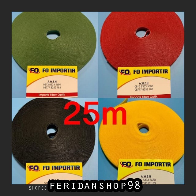 Jual BT485 VELCRO PENGIKAT KABEL BEST 25M FO FIBER OPTIK - MERAH BY ...