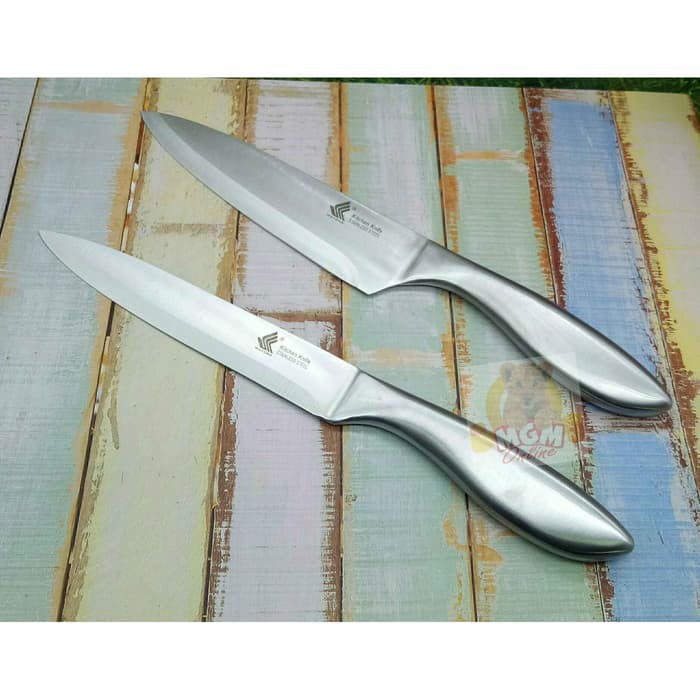 Jual FULL STAINLESS Pisau Dapur 7inch Carving Knife Tebal FULL ...